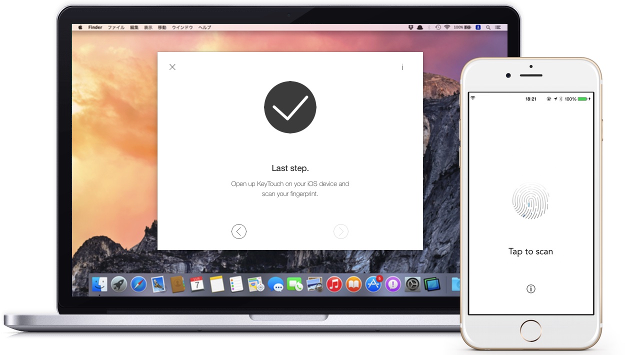 iOSデバイスのTouch IDを使いMacのロックを解除することの出来るアプリ「KeyTouch」がリリース。WebサイトのログインやAPIも提供予定。 | AAPL Ch.