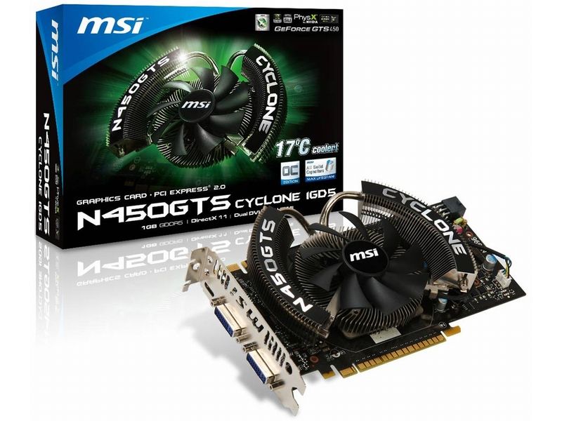 MSIオリジナルGPUクーラー 『Cyclone』 を搭載したNVIDIA GeForce GTS450のオーバークロックモデルが新登場！！ - AKIBAオーバークロックCafe