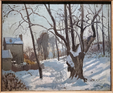 カミーユ・ピサロ: ルーヴシエンヌの雪景色|自然と人の カミーユ・ピサロ: ルーヴシエンヌの雪景色|自然と人の