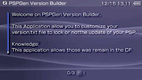 PSVita ハック : バージョンの偽装ができる - PSPGen Version Builder