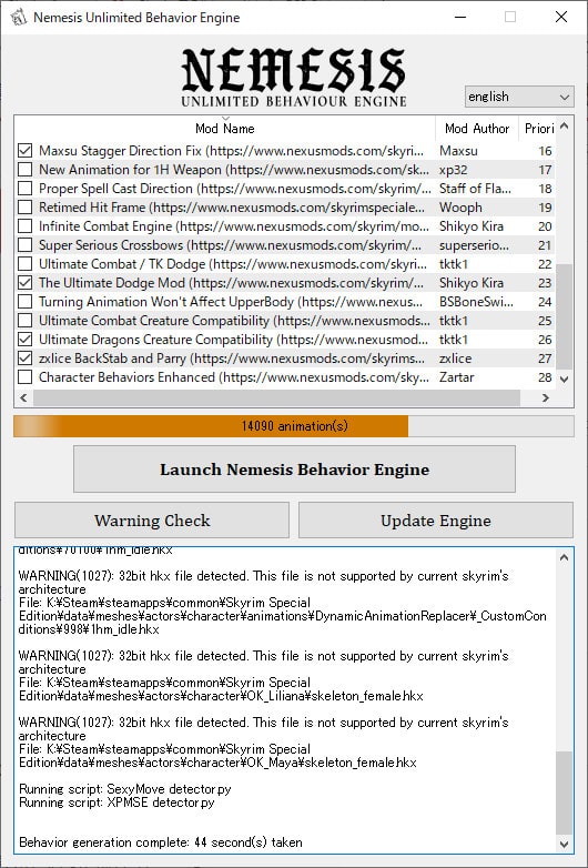 Nemesisの使い方 : SkyrimアダルトMod日記
