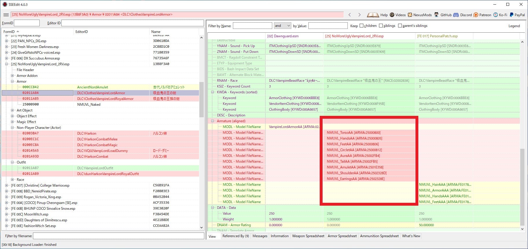 Vampire Loadの見た目を人間にする : SkyrimアダルトMod日記