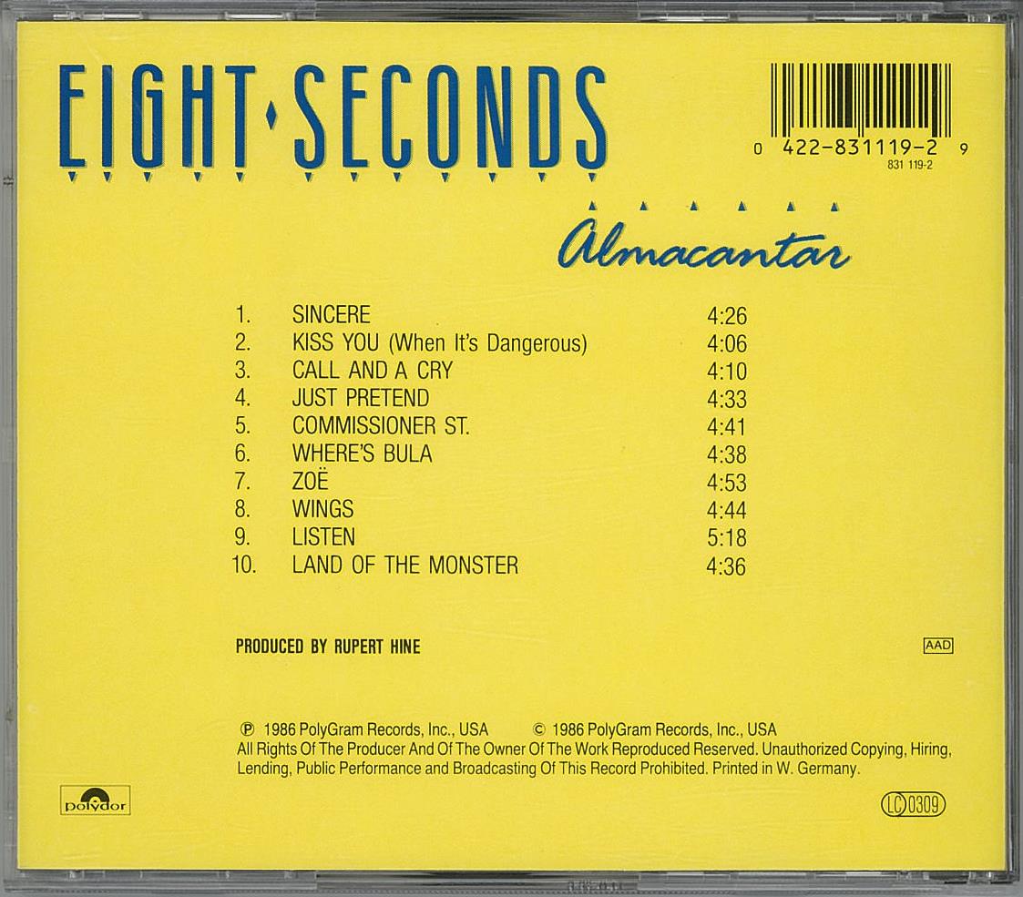 HR/HM 輸入オリジナル盤・廃盤ハンターの猟盤日記 : EIGHT SECONDS/Almacantar