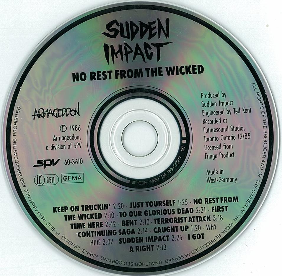HR/HM 輸入オリジナル盤・廃盤ハンターの猟盤日記 : SUDDEN IMPACT/No Rest From the Wicked