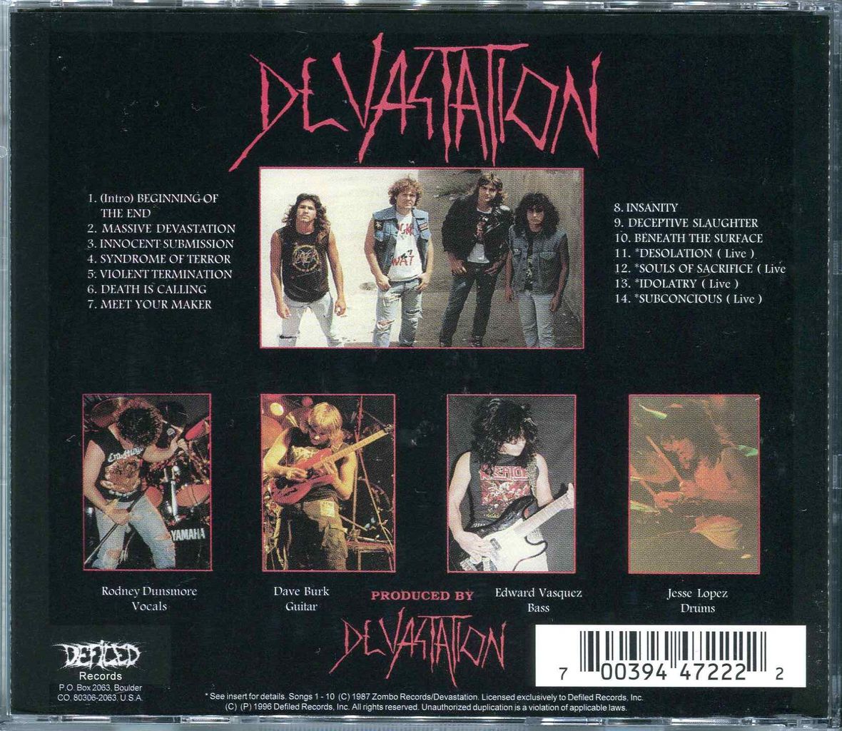 HR/HM 輸入オリジナル盤・廃盤ハンターの猟盤日記 : DEVASTATION/Violent Termination