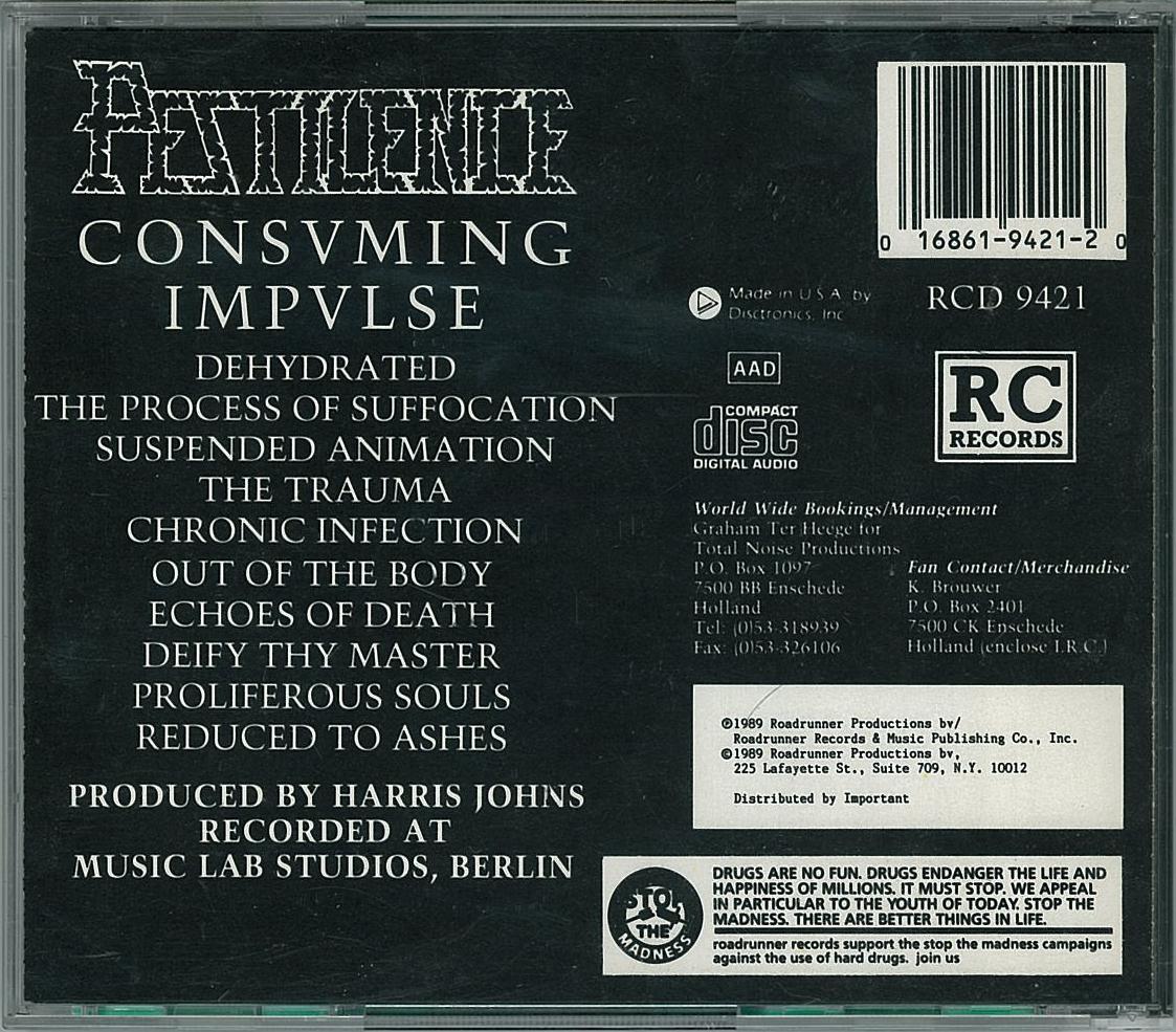 HR/HM 輸入オリジナル盤・廃盤ハンターの猟盤日記 : PESTILENCE/Consuming Impulse