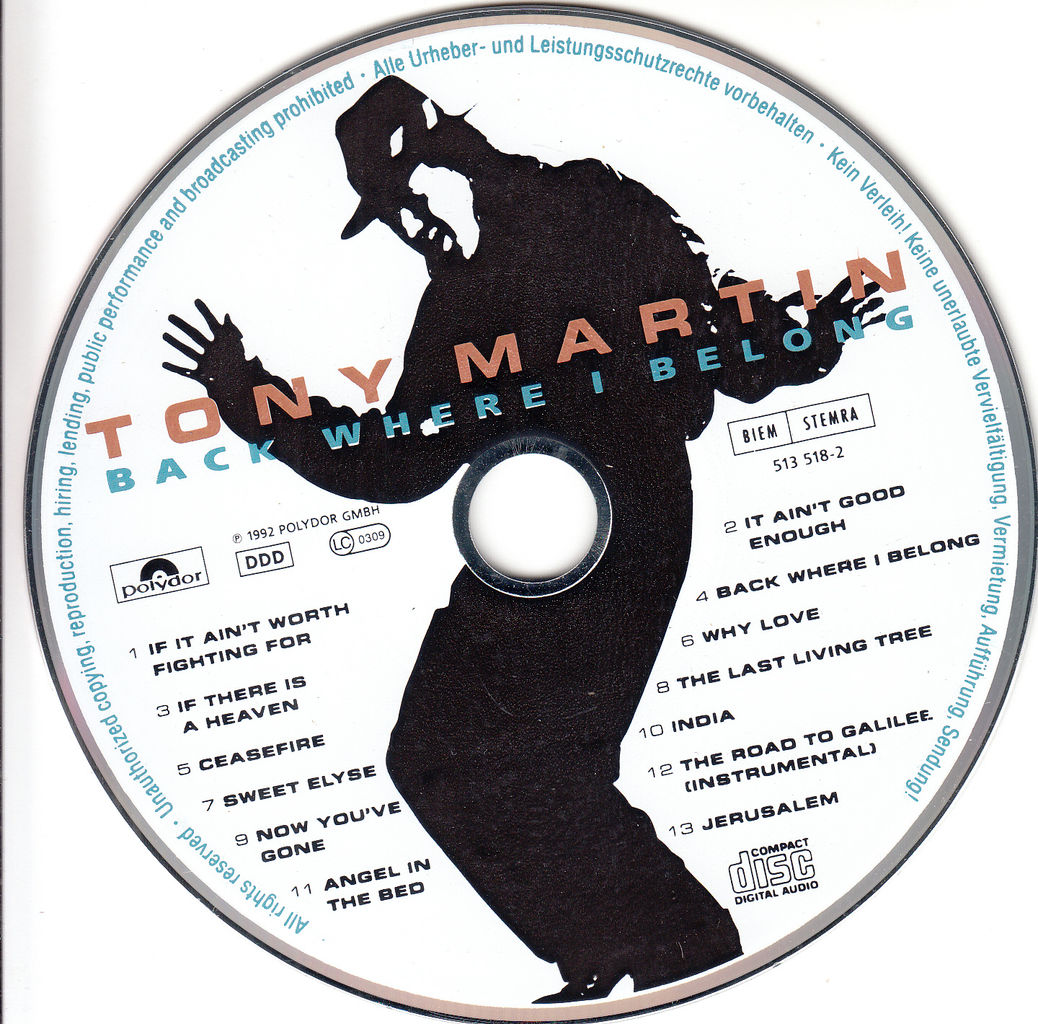 HR/HM 輸入オリジナル盤・廃盤ハンターの猟盤日記 : TONY MARTIN/ Back where I belong