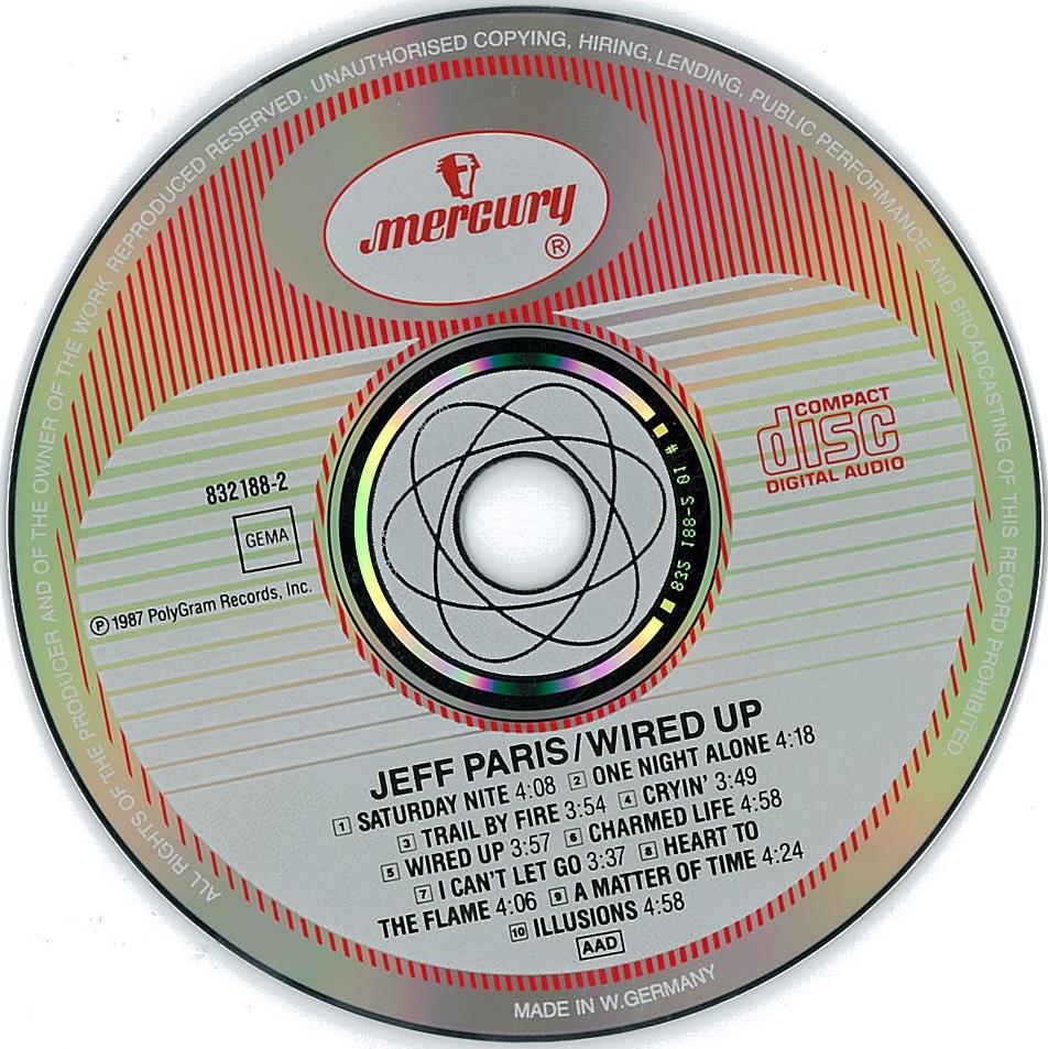 HR/HM 輸入オリジナル盤・廃盤ハンターの猟盤日記 : JEFF PARIS/Wired Up