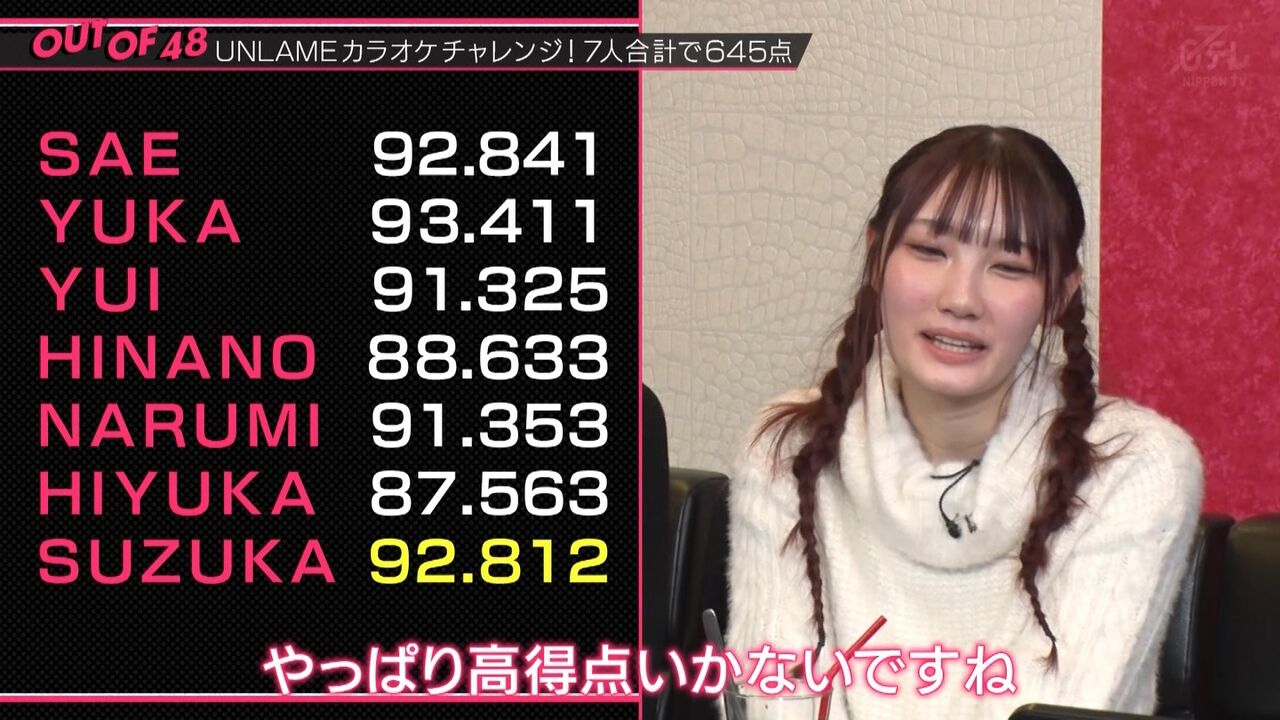 【OUT OF 48】1月リリース新曲のタイトルは「UNLAME」【カラオケチャレンジ企画リベンジ】 : AKBフレンド