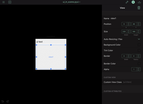 Pythonista - ui内でSceneを使用する : 僕のプログラミング