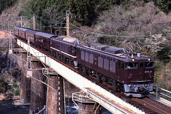 EF64-37（茶）＋EF64-1001＋旧型客車×4両（EL重連レトロみなかみ号） : FreeBee vol.2