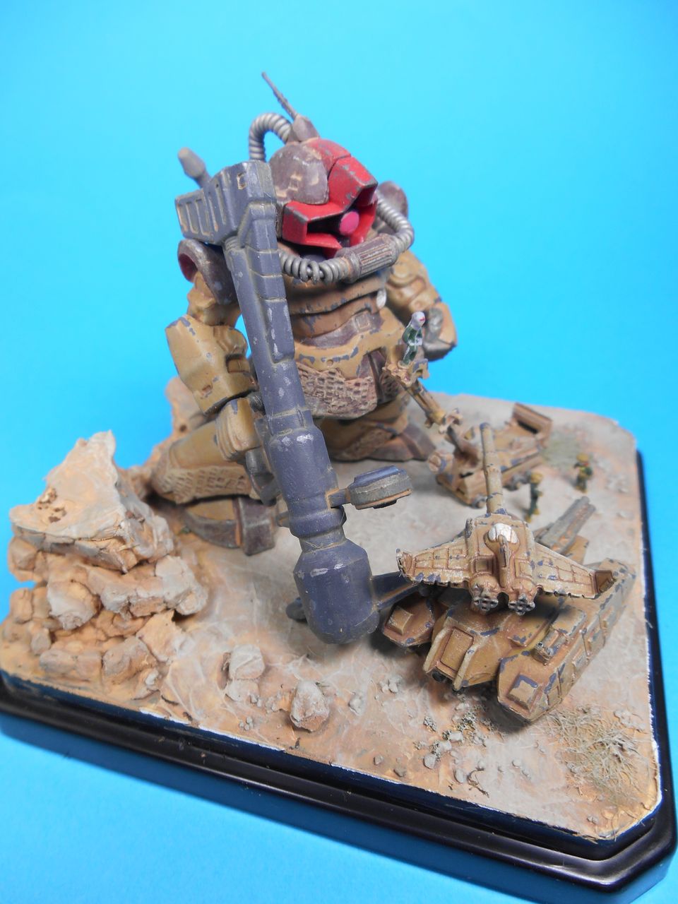 砂漠用ドム ガンダムコンバージ②（砂漠土台＆完成編） : 模型制作工房amaroidの模型日誌
