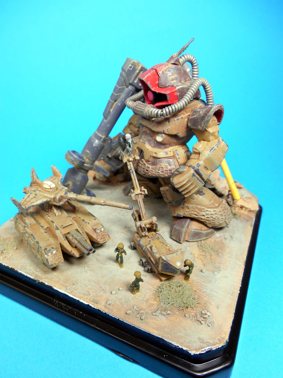 砂漠用ドム ガンダムコンバージ②（砂漠土台＆完成編） : 模型制作工房amaroidの模型日誌