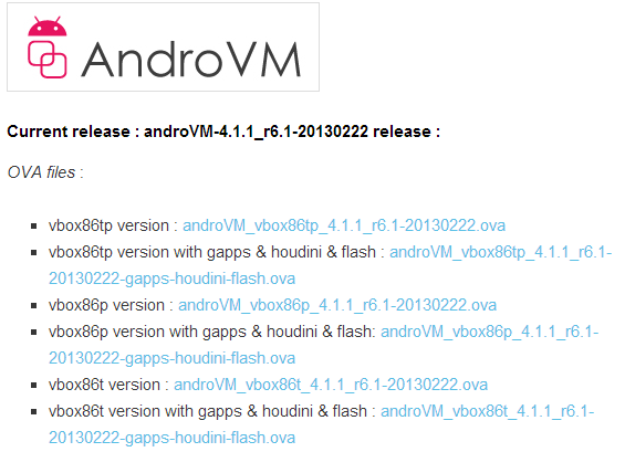Android★SQUARE:TIPS：Windowsで使える便利な仮想マシン「AndroVM」