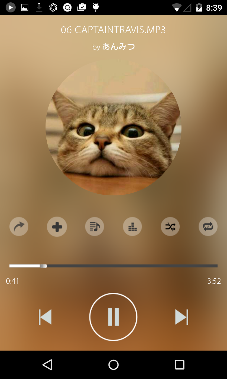 Android★SQUARE: Beautiful Music Player ～ 広告なしでフル機能使えるMP3プレイヤー