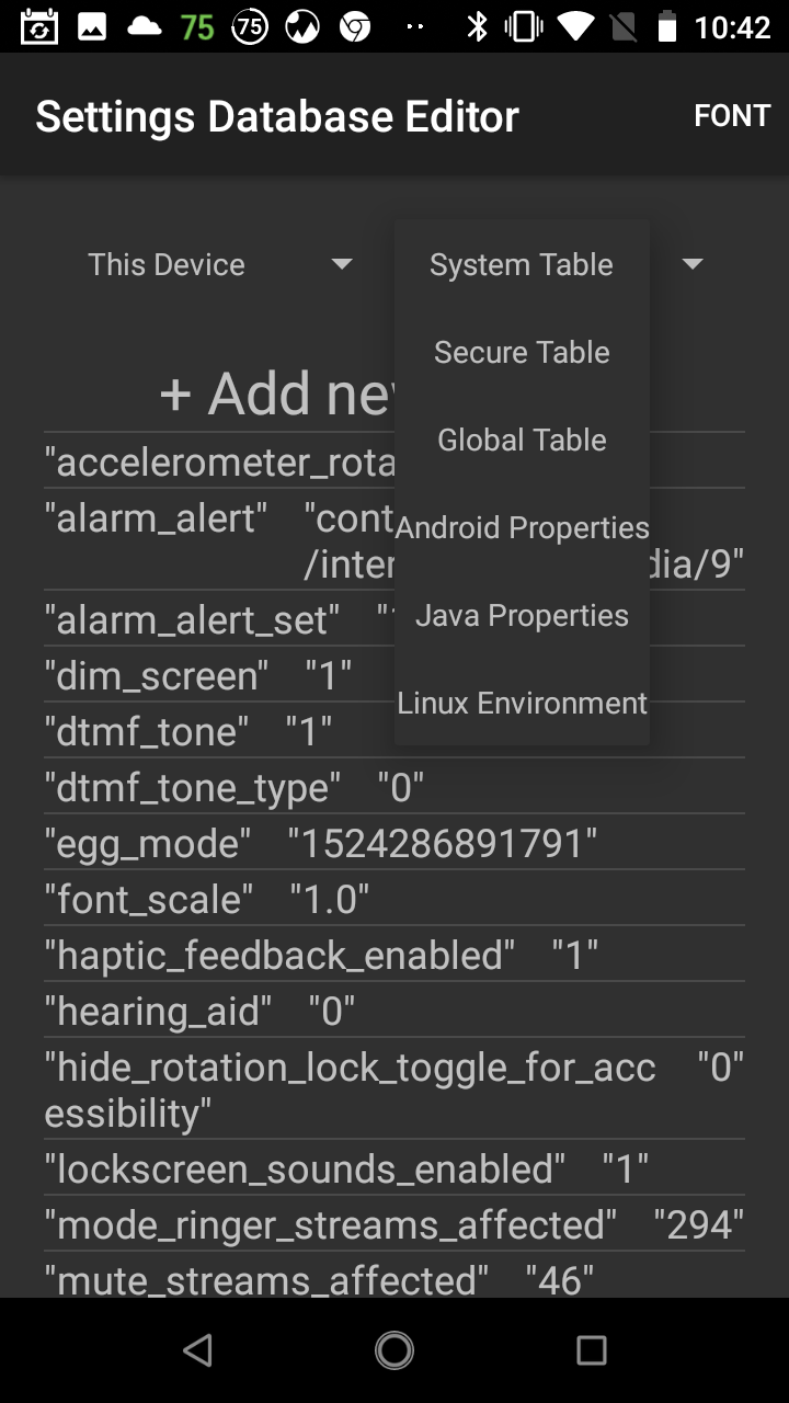 Android★SQUARE: Settings Database Editor ～ これはAndroid版『regedit』