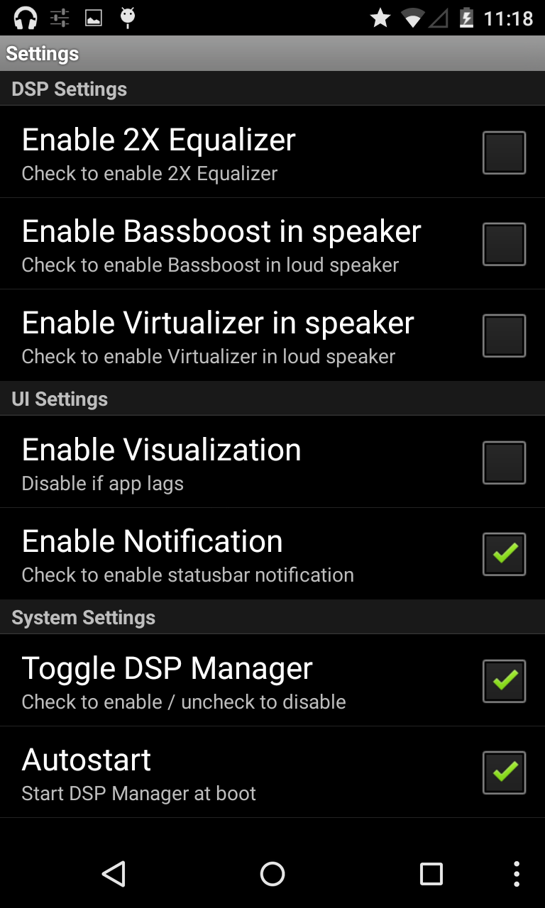 Android★SQUARE: DSP Manager & Equalizer Free ～ お使いの音楽プレイヤーにイコライザーとサラウンド効果を追加する