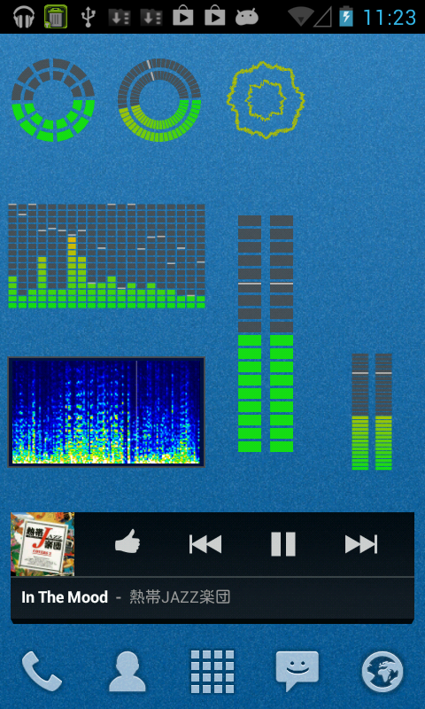 Android★SQUARE:【アプリ】Music VU Meter Widgets ～ ホーム画面で音楽音量をリアルタイム表示