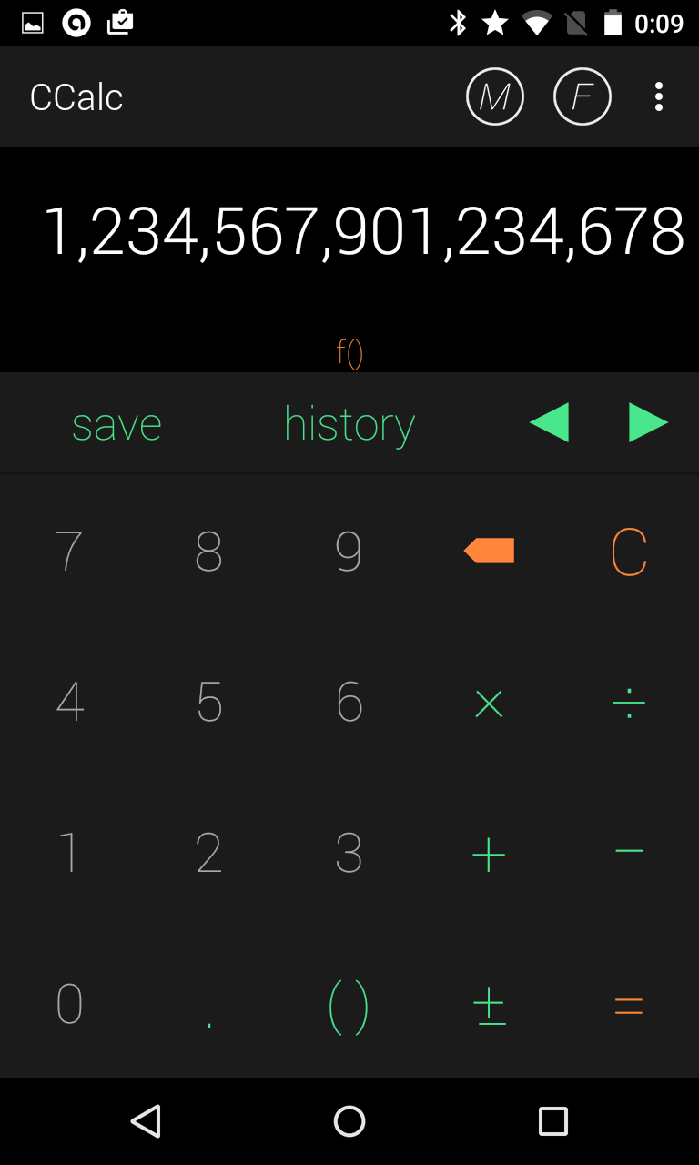 Android★SQUARE: CCalc The Complete Calculator ～ シンプルで多機能、メモリー機能が充実したオススメ電卓