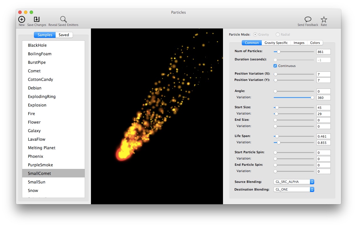 Cocos2D用パーティクルエミッターデザインアプリ「Particles」が無料セール中。 | AAPL Ch.