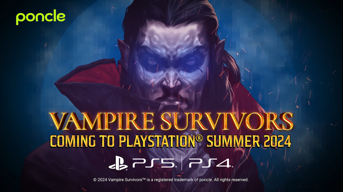 PS5/PS4『Vampire Survivors（ヴァンパイア・サヴァイヴァーズ）』2024年夏に配信決定！コナミ「魂斗羅」とのコラボDLCも発売決定｜PS5速報！