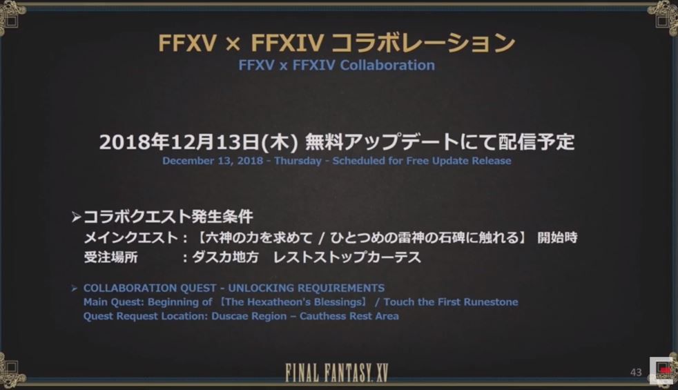 『FF15』×『FF14』のコラボが12月13日無料アプデで配信！ミコッテや蛮神ガルーダが登場するぞ！｜PS5速報！