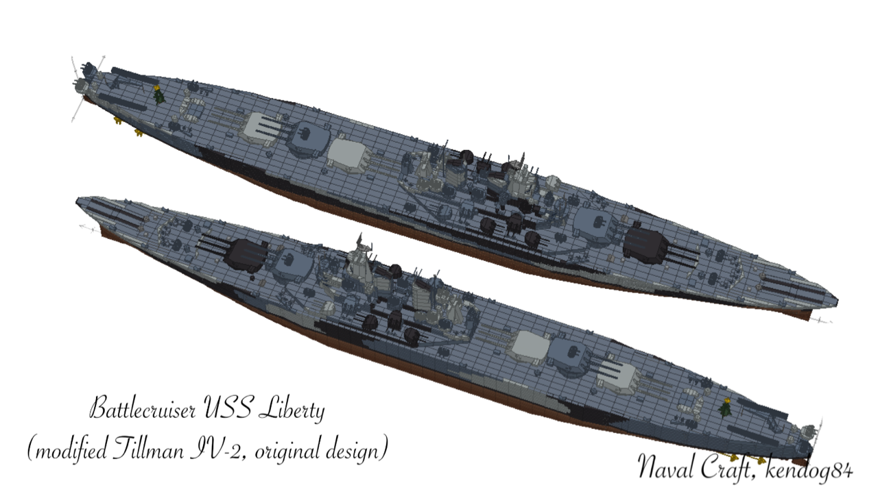Naval Craft - Tillman IV-2 maximum battlecruiser USS Liberty (fictional ...