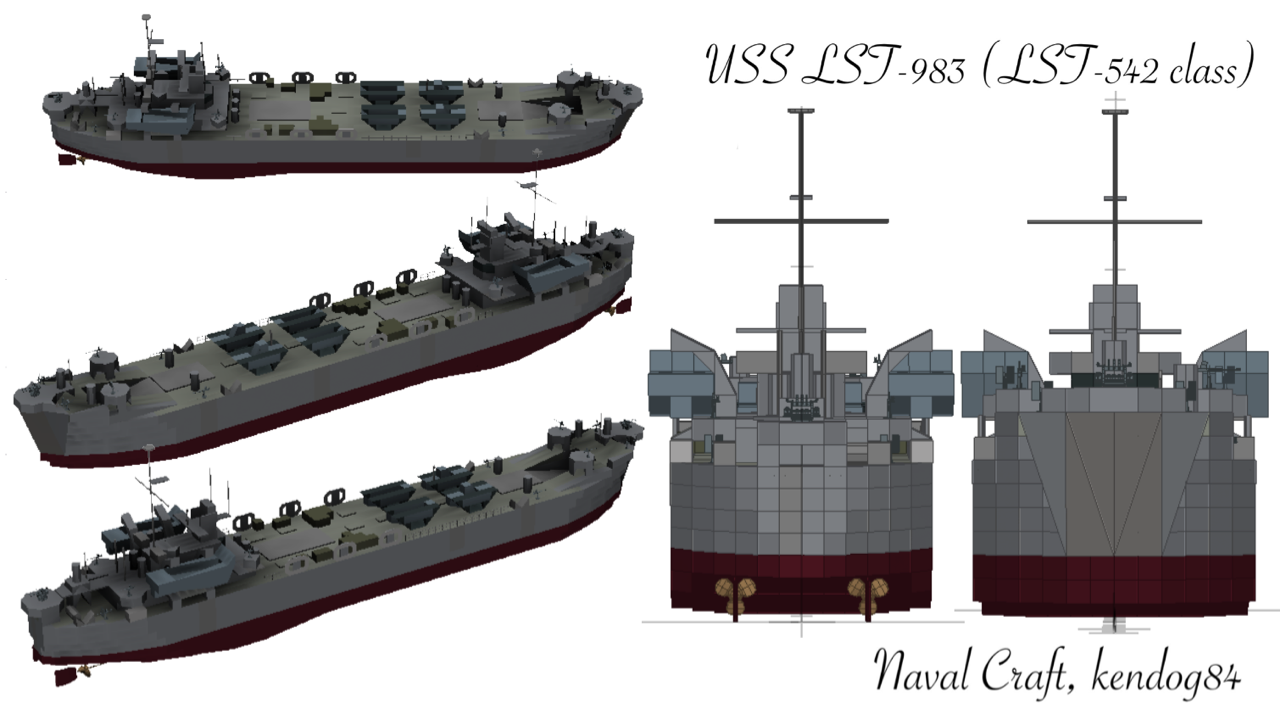 Naval Craft - USS LST-983, landing ship tank LST-542 class/戦車揚陸艦LST-983 ...