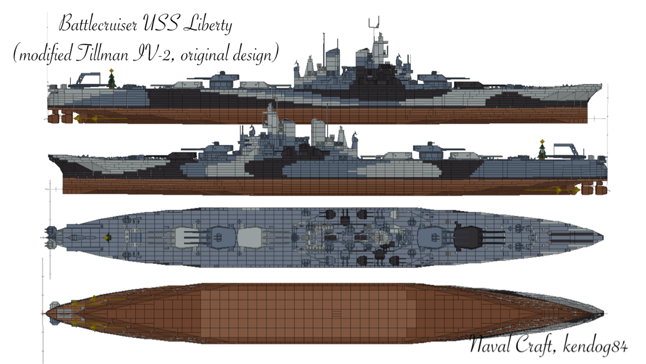 Naval Craft - Tillman IV-2 maximum battlecruiser USS Liberty (fictional ...