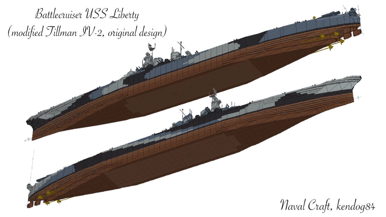 Naval Craft - Tillman IV-2 maximum battlecruiser USS Liberty (fictional ...