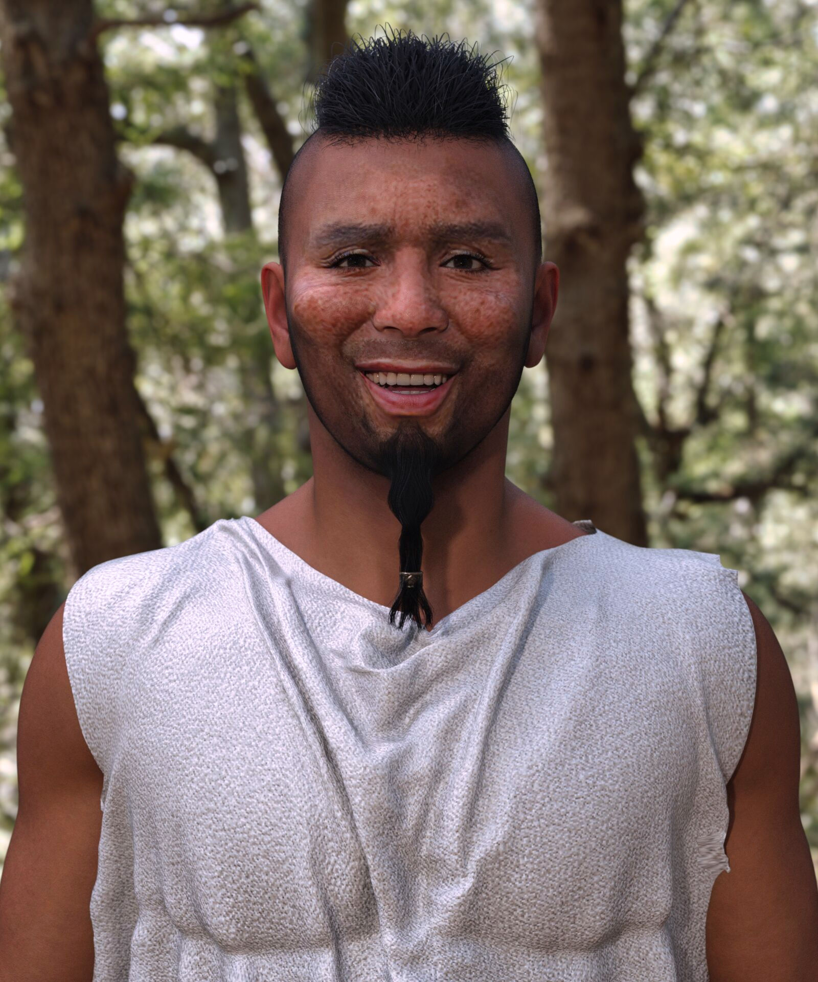 ＜縄文人の知恵＞CG『微笑む縄文人』 ～自然と共生し持続可能な社会を築き1万年も栄えた世界最古の文明『縄文時代』～ : Ark Pilot