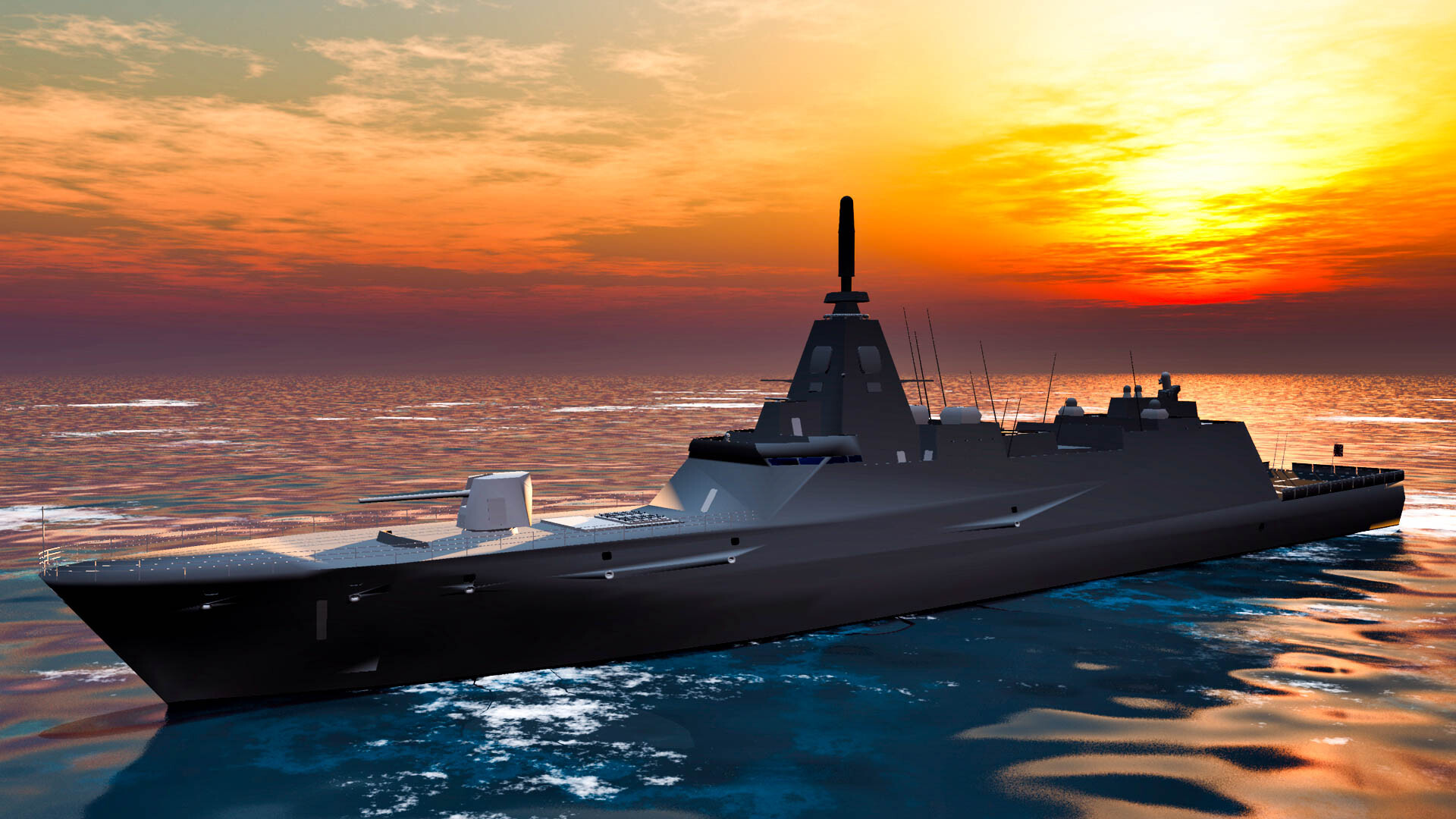 ＜CG＞FFM-1ステルス護衛艦「もがみ」 ～省人化と低コスト化の多用途艦～ : Ark Pilot