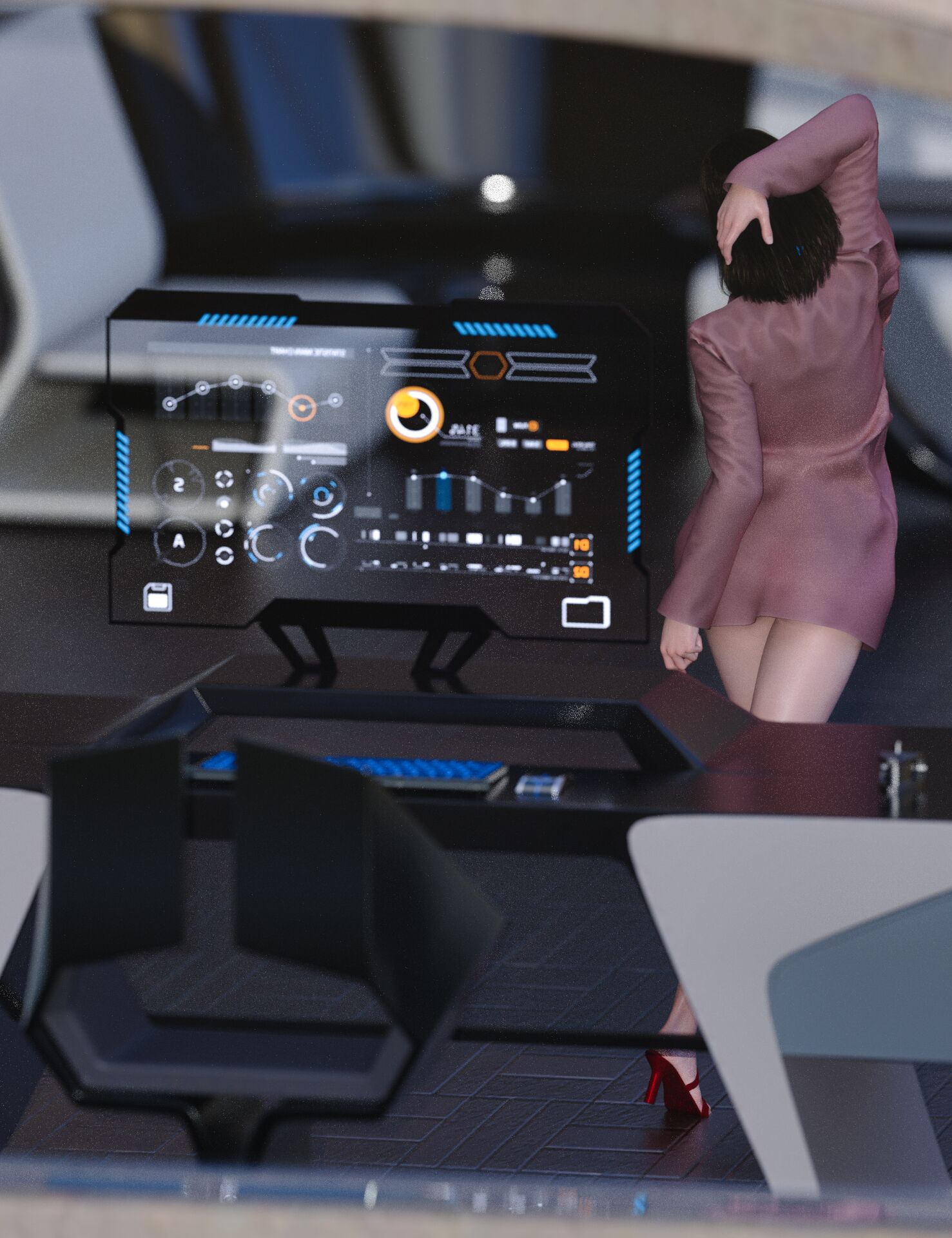 ＜CG＞『エグゼクティブ ルーム』 ～昼下がりの某企業“重役室”を覗いてみると美人の女性秘書が....～ : Ark Pilot