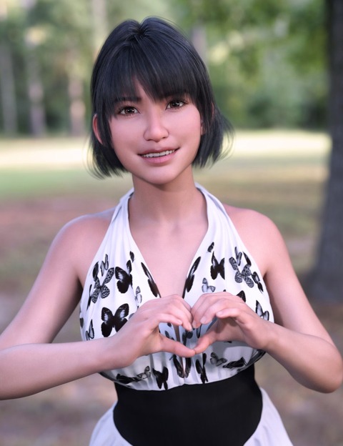 ＜CG＞Hanako (Genesis 9) ～DAZ オリジナルフィギア Hanakoをポートレート写真風に～ : Ark Pilot