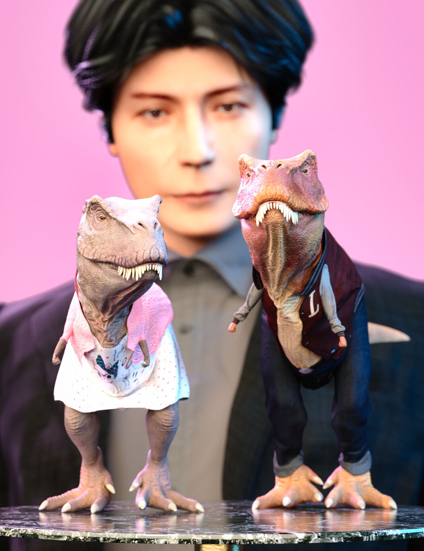 ＜CG＞『ガールフレンド』 ～趣味の恐竜の模型作りに励む湯川学が作ったもう1体のT-Rexは彼女～ : Ark Pilot