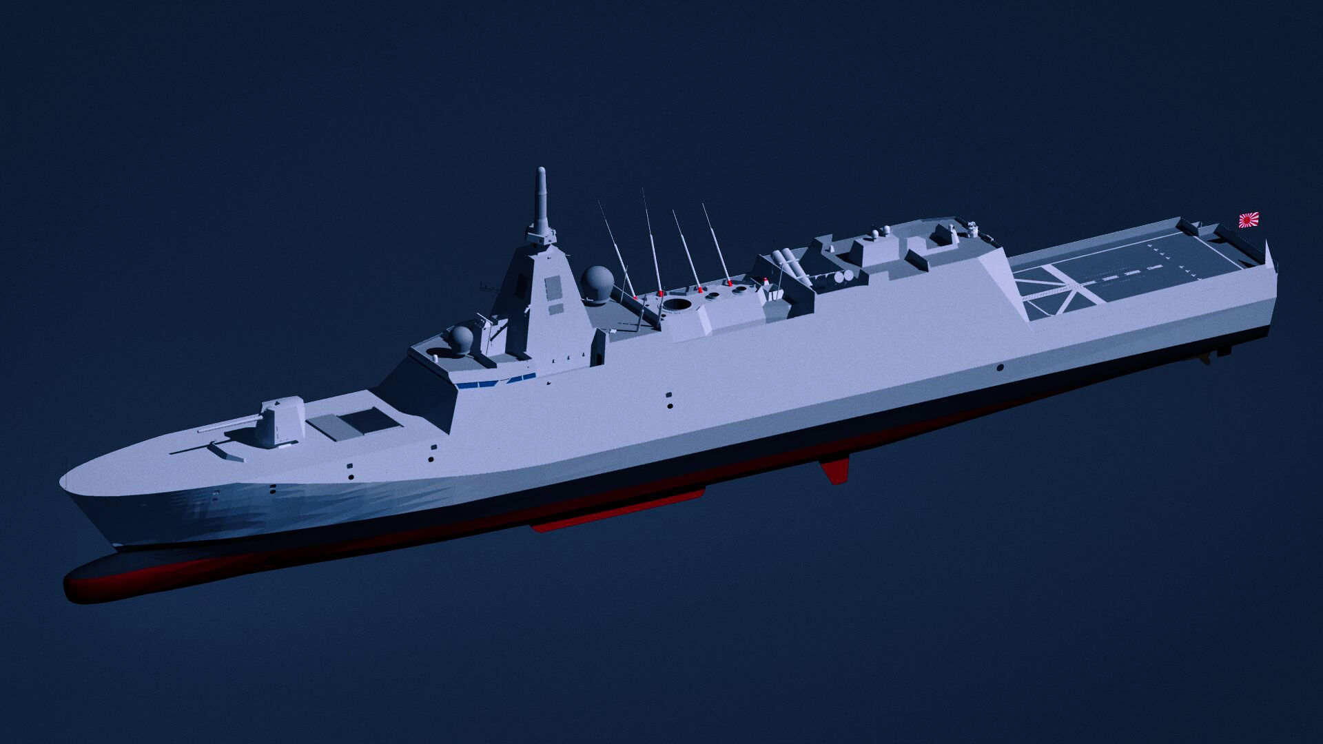 ＜CG＞もがみ型護衛艦 ～ステルス性を考慮したデザインの海自半世紀ぶりのフリゲート艦～ : Ark Pilot