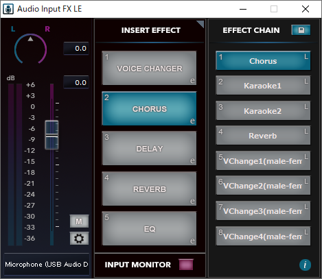 音声編集ソフト「Audio Input FX LE」が無料配布。ボイスチェンジャーなど5種類のエフェクトを内蔵 : 0を1にする！ 検査機メーカーになった町工場のブログ