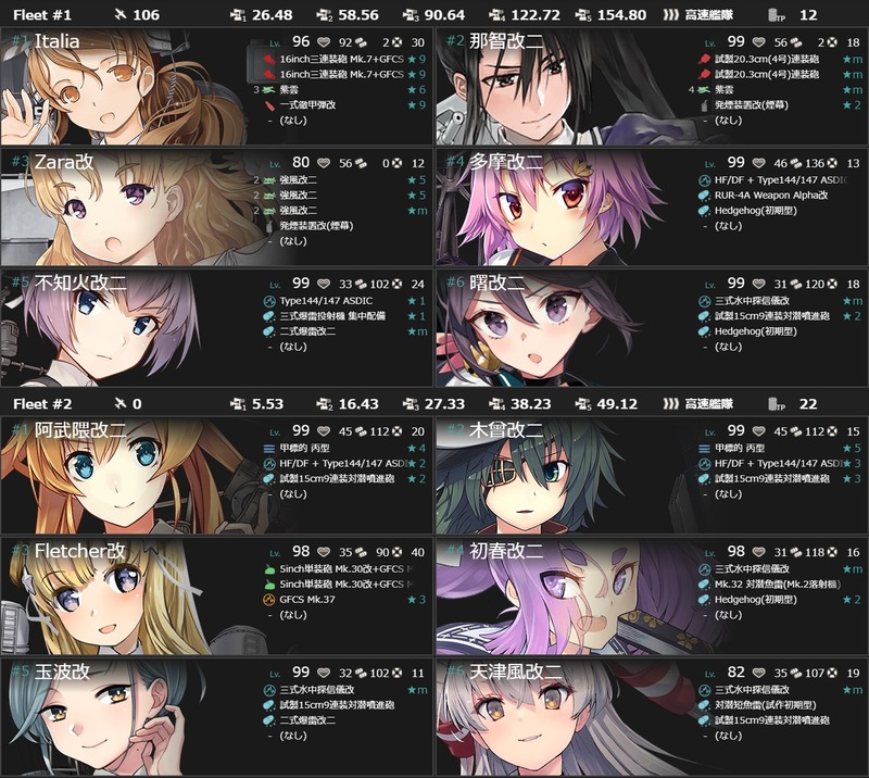 2025春イベ #E2-2甲[vs潜水鰆水鬼]【音威子府防衛線】 : naruの今を生きる