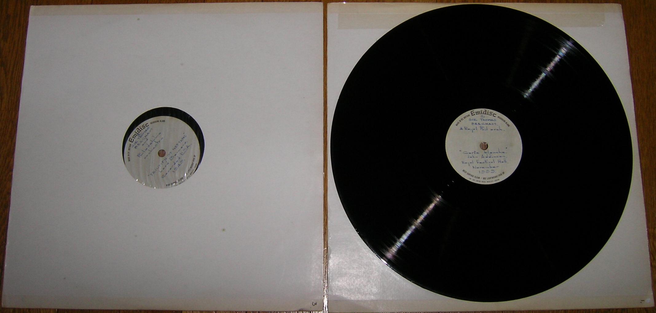 オーディオ･トム 桜島のオーディオ･レコード店:Sir Thomas Beecham Acetate disc / ビーチャム卿 放送用?録音 ...