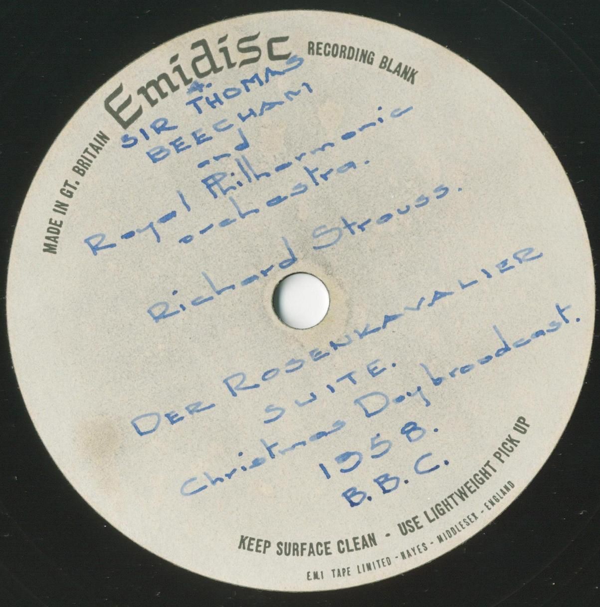 オーディオ･トム 桜島のオーディオ･レコード店:Sir Thomas Beecham Acetate disc / ビーチャム卿 放送用?録音 ...