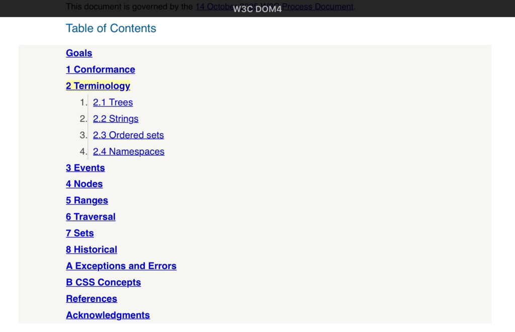 W3C 仕様書用、『目次階層Nice.js』作って見た : AzumaのWeblog