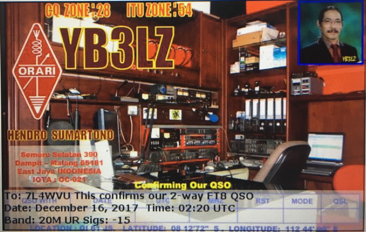FT8 のeQSL : 7L4WVU 自作アマチュア無線局