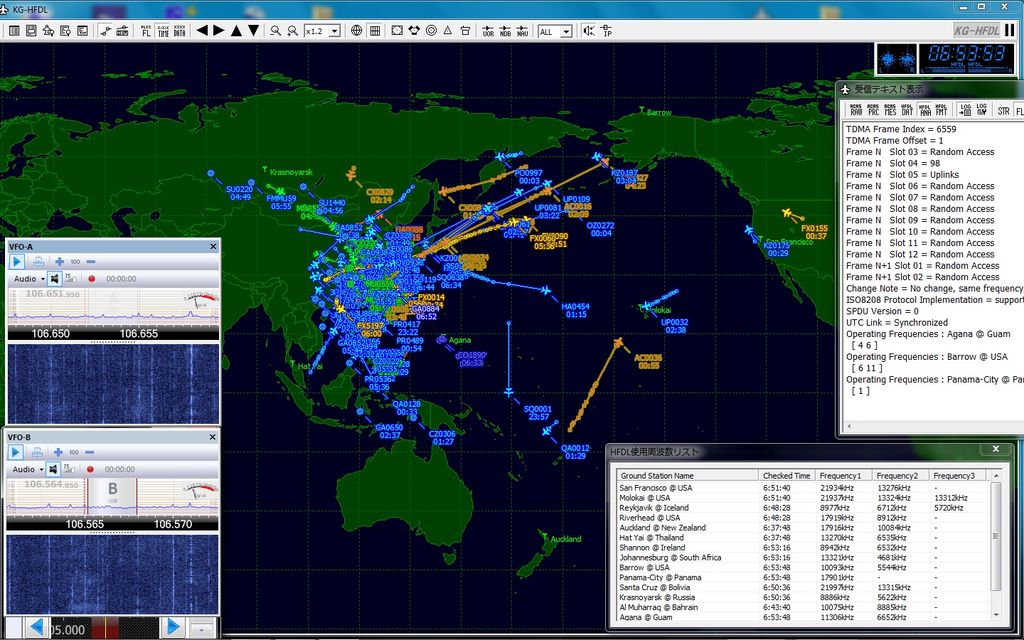 KG-ACARS HFDL VDL MCAに感謝 受信方法 受信記録のブログPlus RTL-SDR Ando Malachite ...
