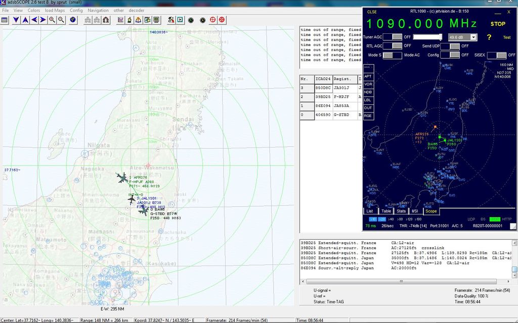 KG-ACARS HFDL VDL MCAに感謝 受信方法 受信記録のブログPlus RTL-SDR Ando Malachite/Malahit DSP : RTL1090 "SCOPE ...