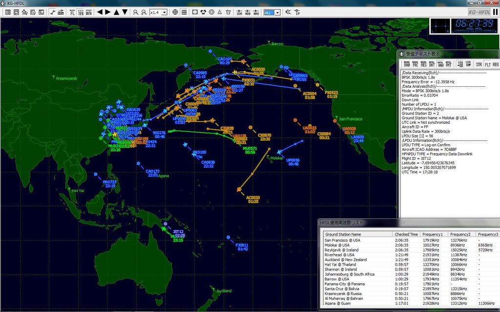 KG-ACARS HFDL VDL MCAに感謝 受信方法 受信記録のブログPlus RTL-SDR Ando Malachite ...