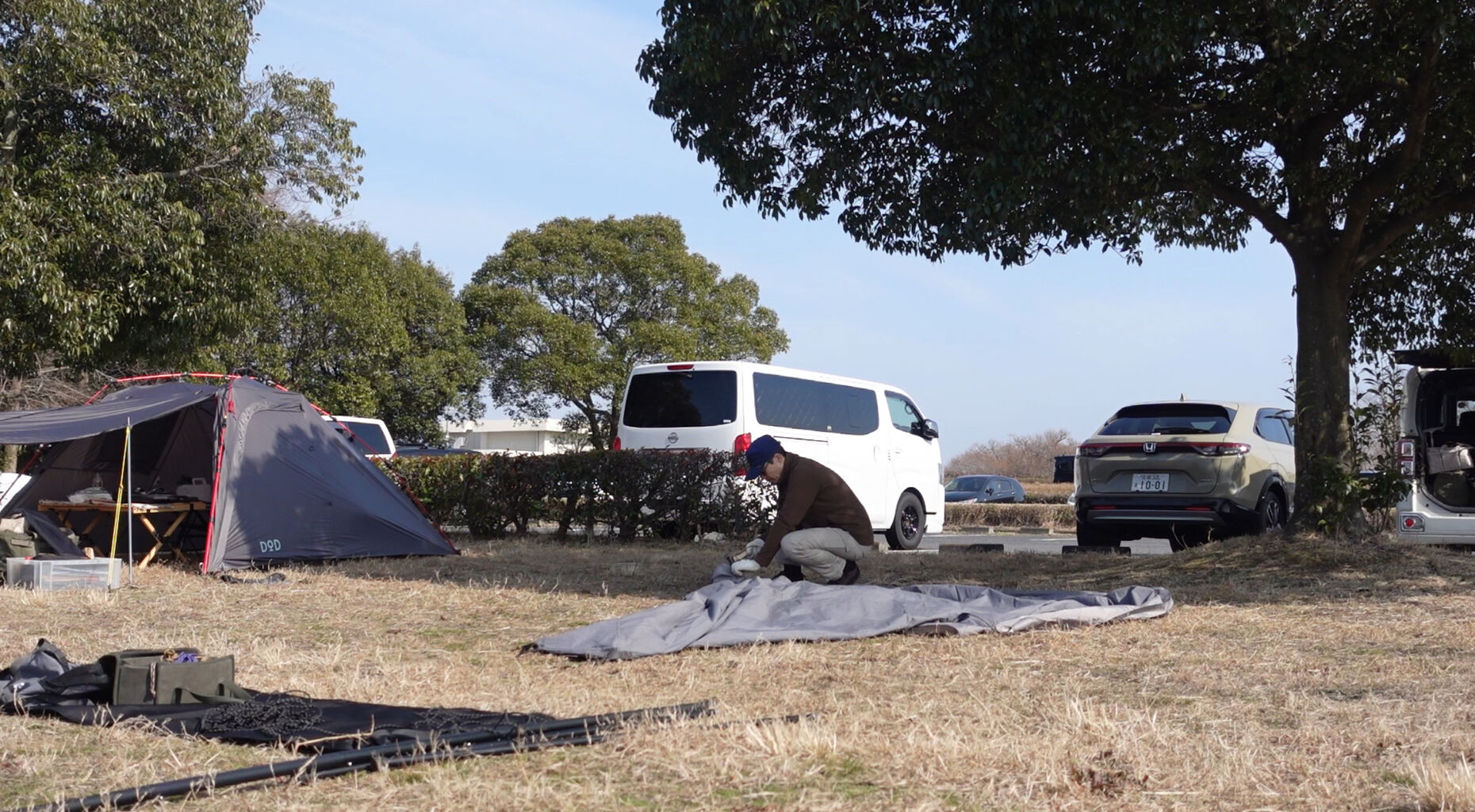 真冬の終わり、焚き火キャンプ : Biwako Camp