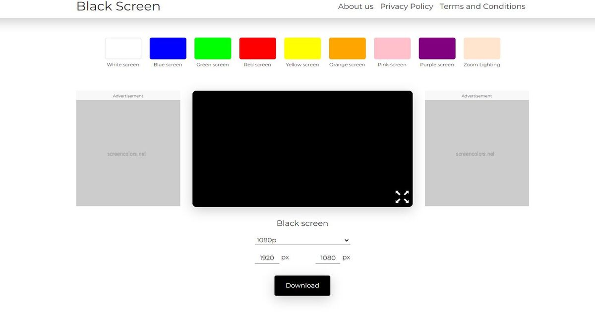 People use the purple screen for : Black Screen