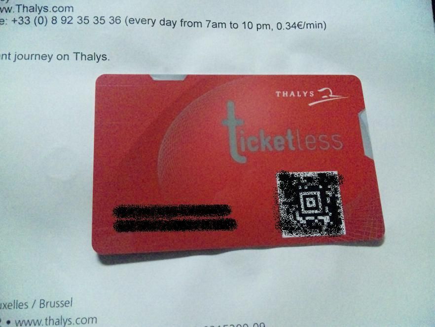 台湾高速鉄道＆Thalys Ticketless Card : BLG-SNC