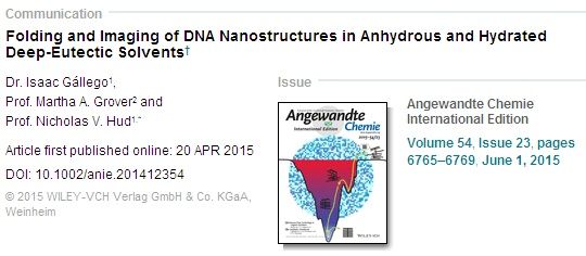 非水溶媒glycholine中でのDNAフォルディング : blogchemistry