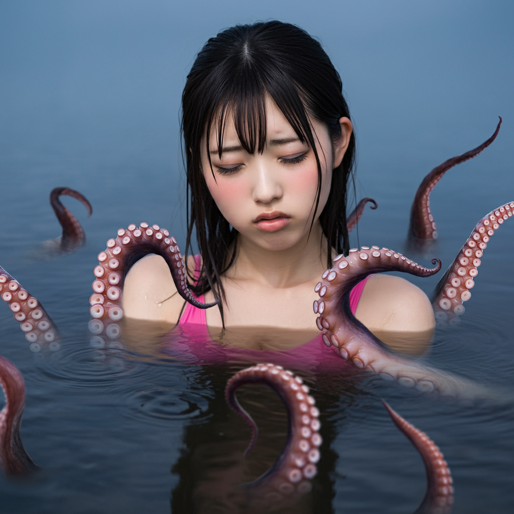 タコとお風呂のイラスト（4） : 個人的な偏った嗜好のイラスト部屋